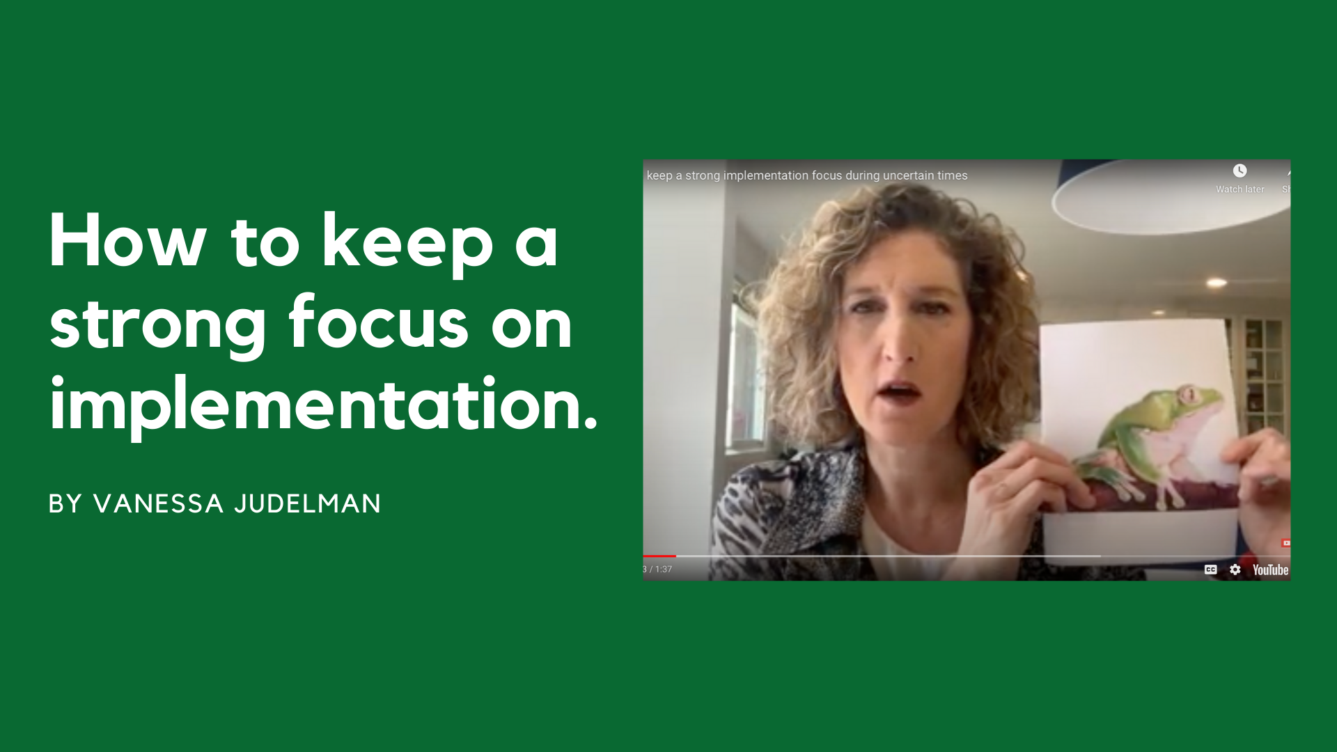 How to keep a strong focus on implementation - Mosaic People Development